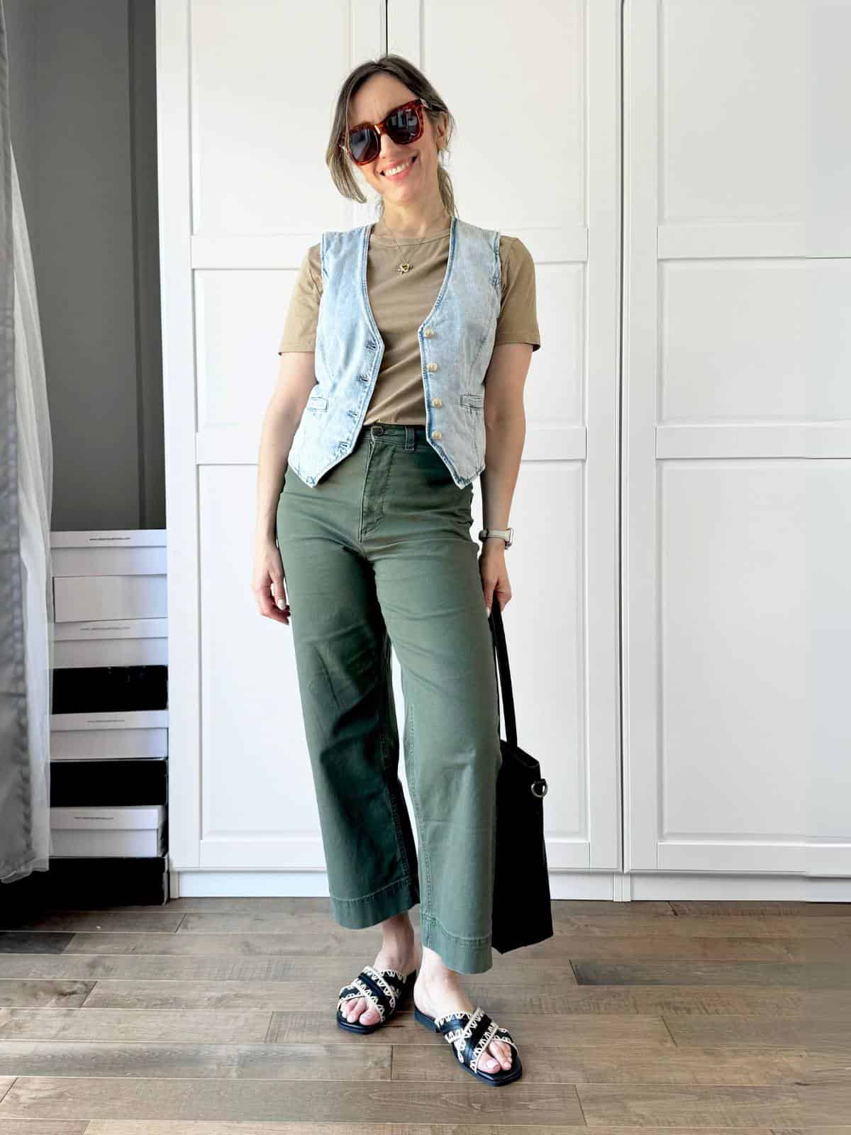 Light Denim Vest Outfits Styled 11 Ways for Spring/Summer