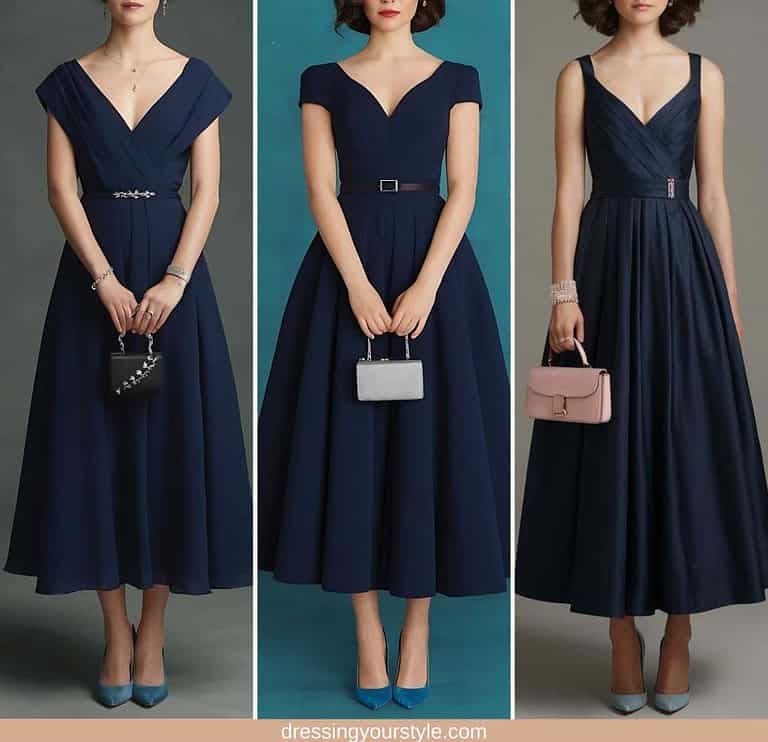 Fab Purse and Shoe Colors for Navy Dresses | Dressing Your Style